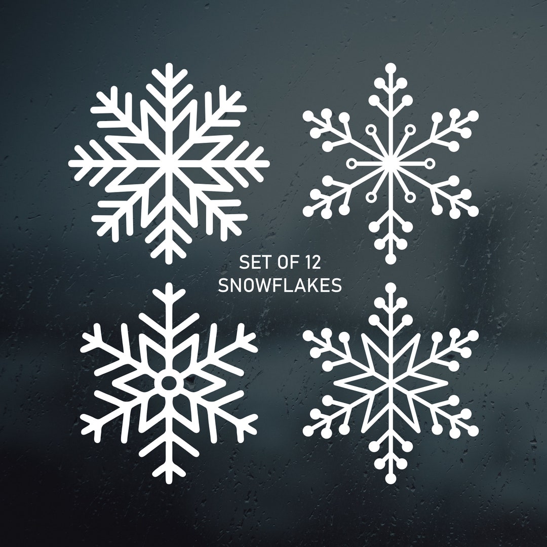 Snowflake Decals | Christmas Decal | Christmas Holiday Decorations ...