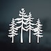 Pine Trees Car Vinyl Decal | Adventure Sticker | Group of Three Trees ...