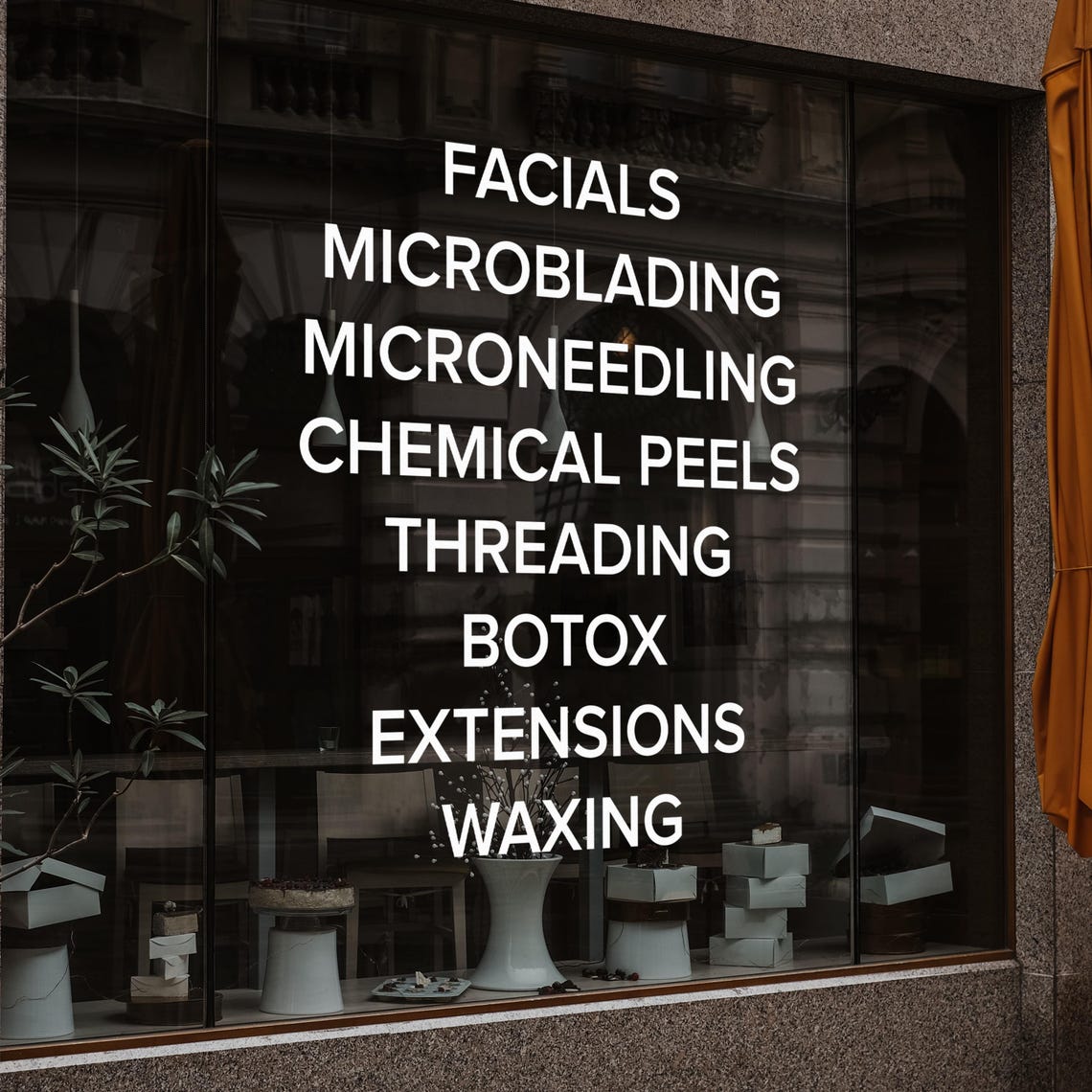 Custom Business Window Decal, Services List Basic, Vinyl Decal for ...