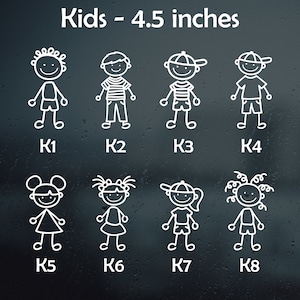 Create Your Own Stick Figure Family Vinyl Decal/sticker - Etsy