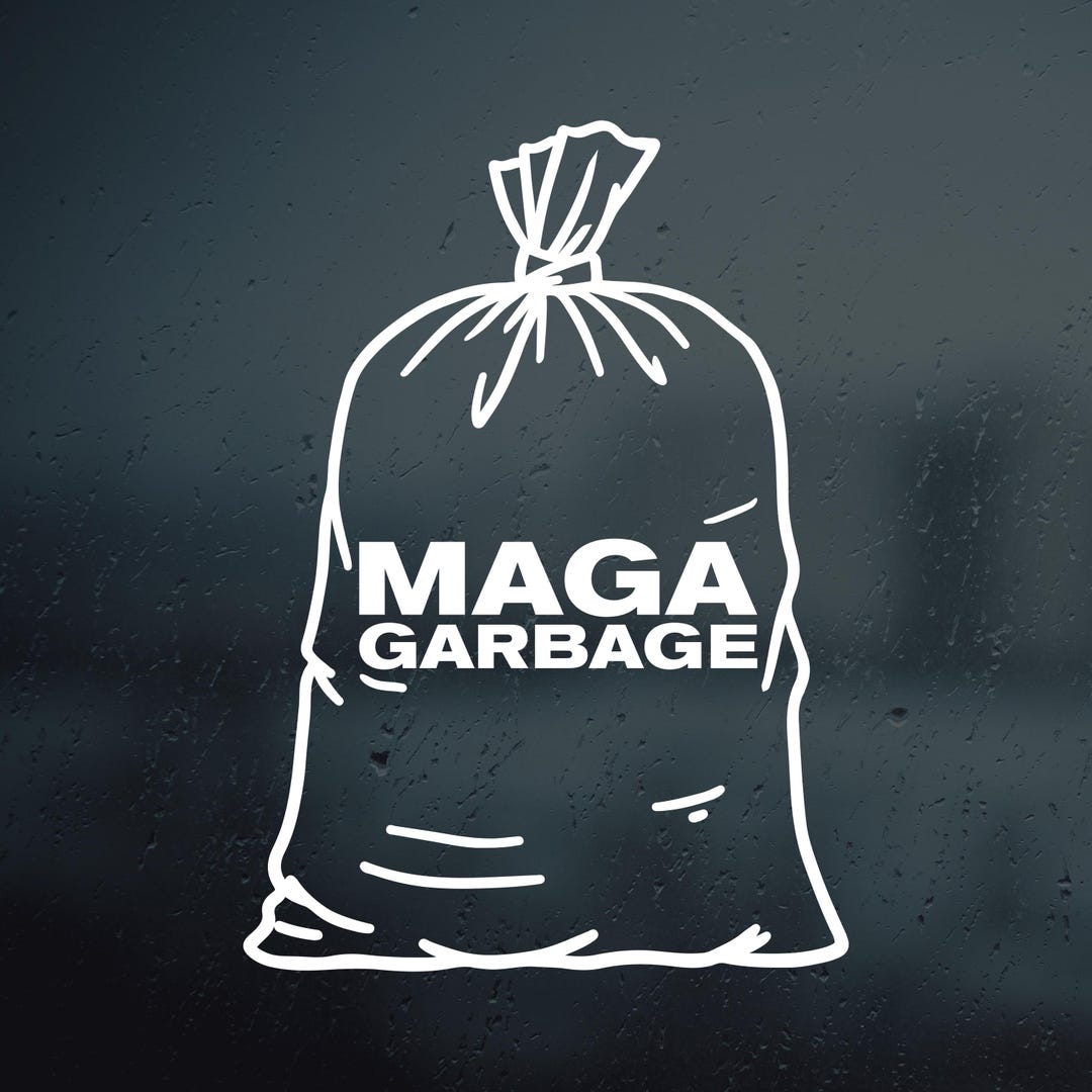 Garbage Bag Maker America Great Again Vinyl Decal Sticker, MAGA Vinyl ...