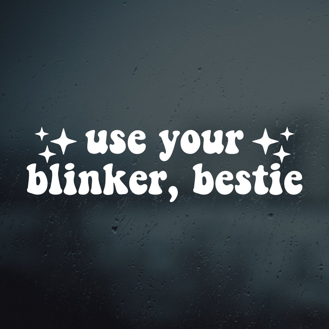 Use Your Blinker Bestie Vinyl Decal Sticker | Car Window Rearview ...