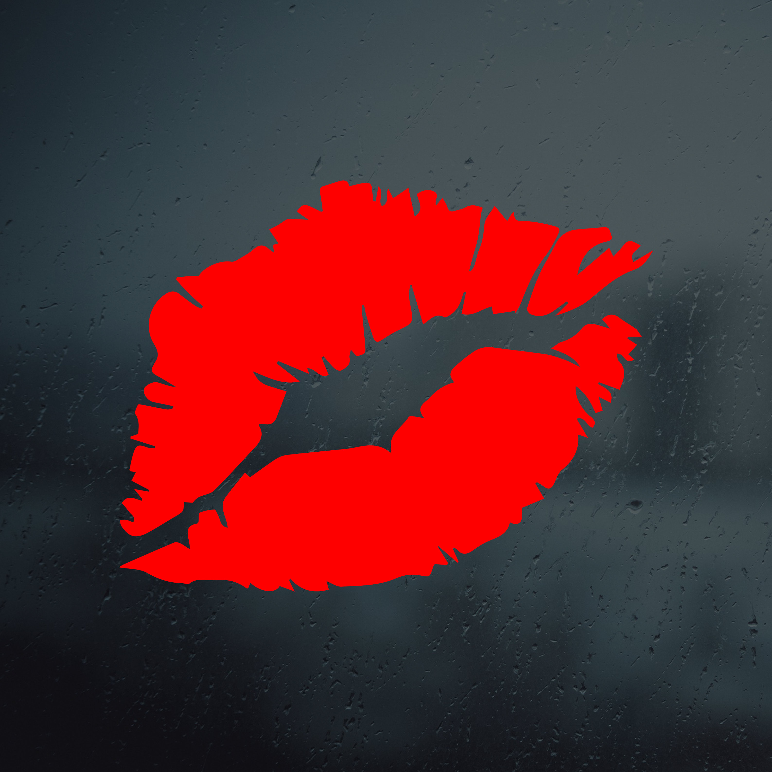 Red Lips Kiss Black Background