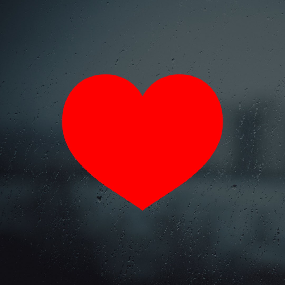 Basic Heart Vinyl Decal - Multiple Colors and Sizes - Heart Car Decal ...