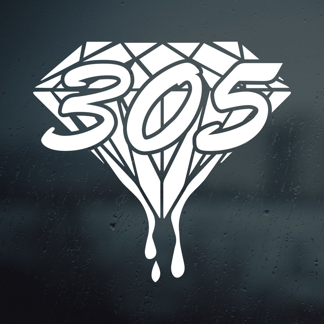 Dripping Diamond Area Code Vinyl Decal Sticker, Car and Truck Vinyl ...