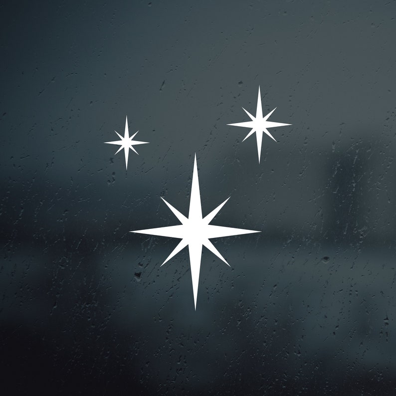 Starburst Wall Vinyl Decal Sticker | Star Pattern Wall Decal | Retro ...
