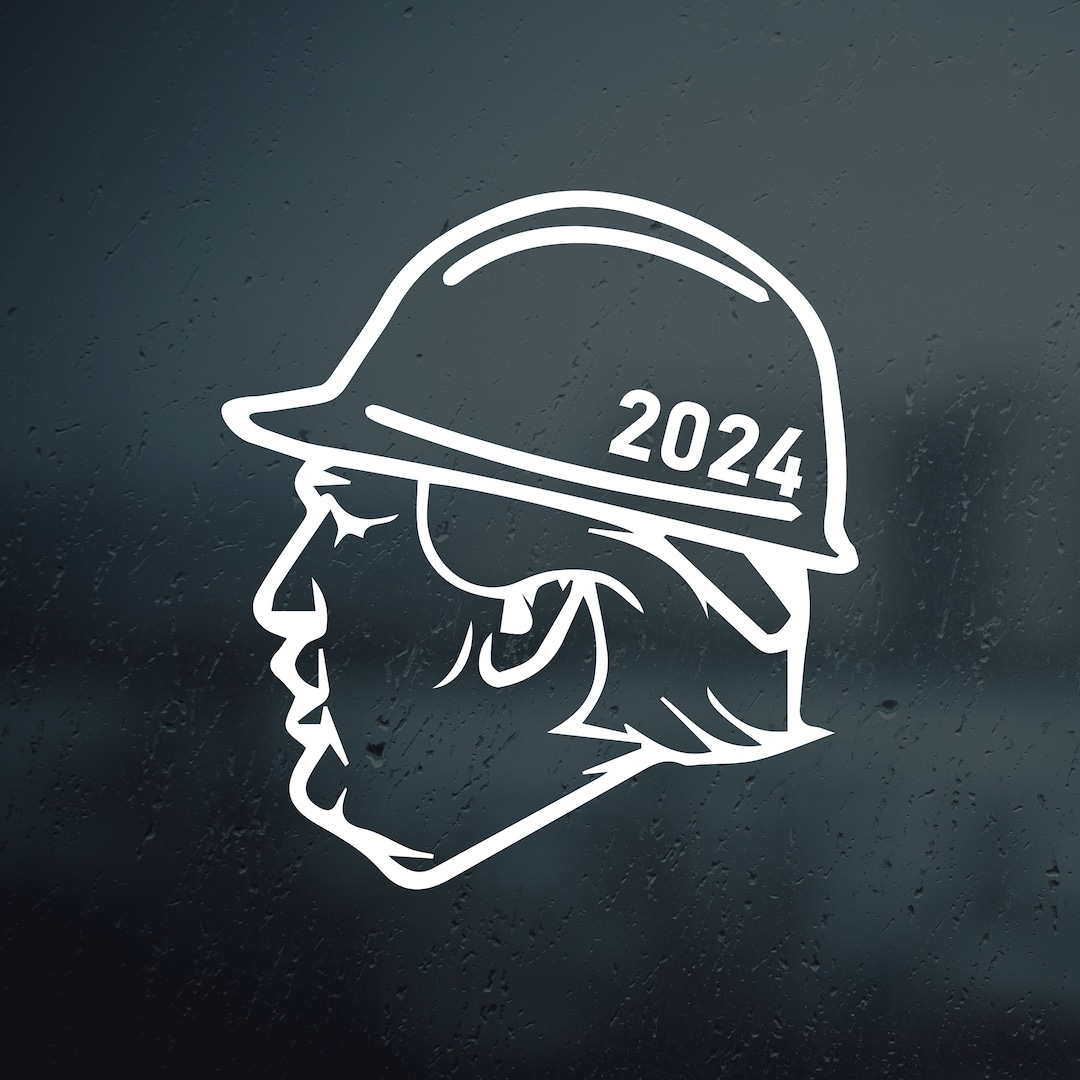 Trump 2024 Hard Hat Vinyl Decal Sticker - Etsy