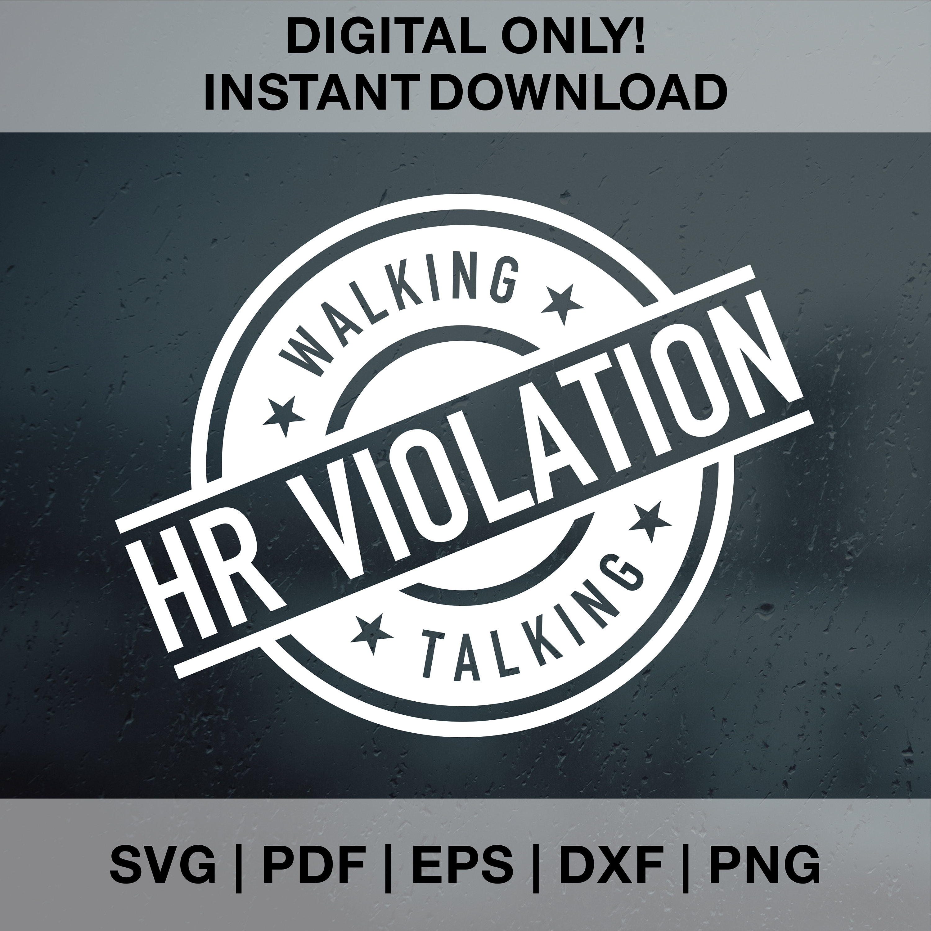 Funny Walking Talking HR Violation SVG Stamp Design, Funny Gag Gifts ...