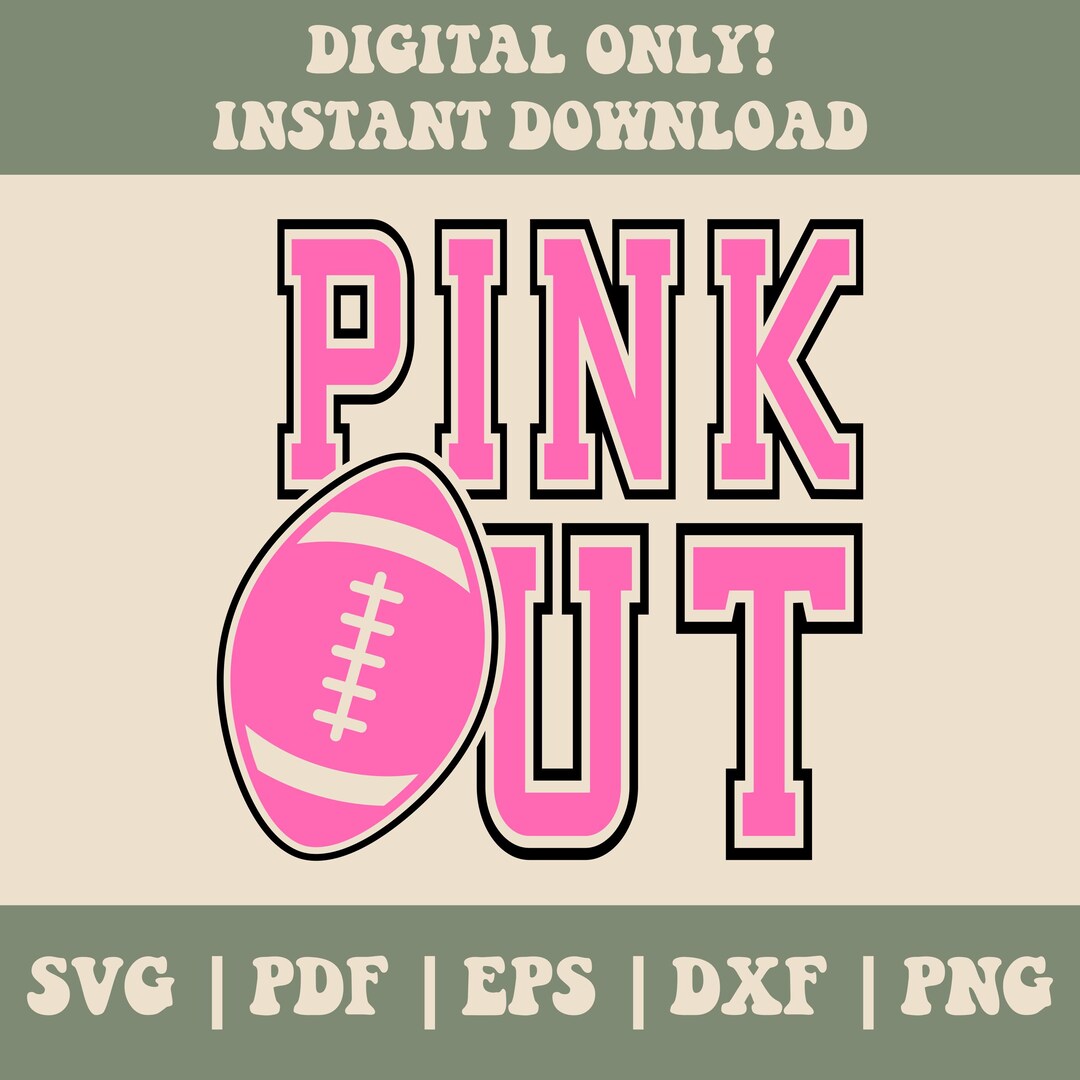 Pink Out Svg, Breast Cancer Svg, Awareness Ribbon Pink Svg, Pink Out ...