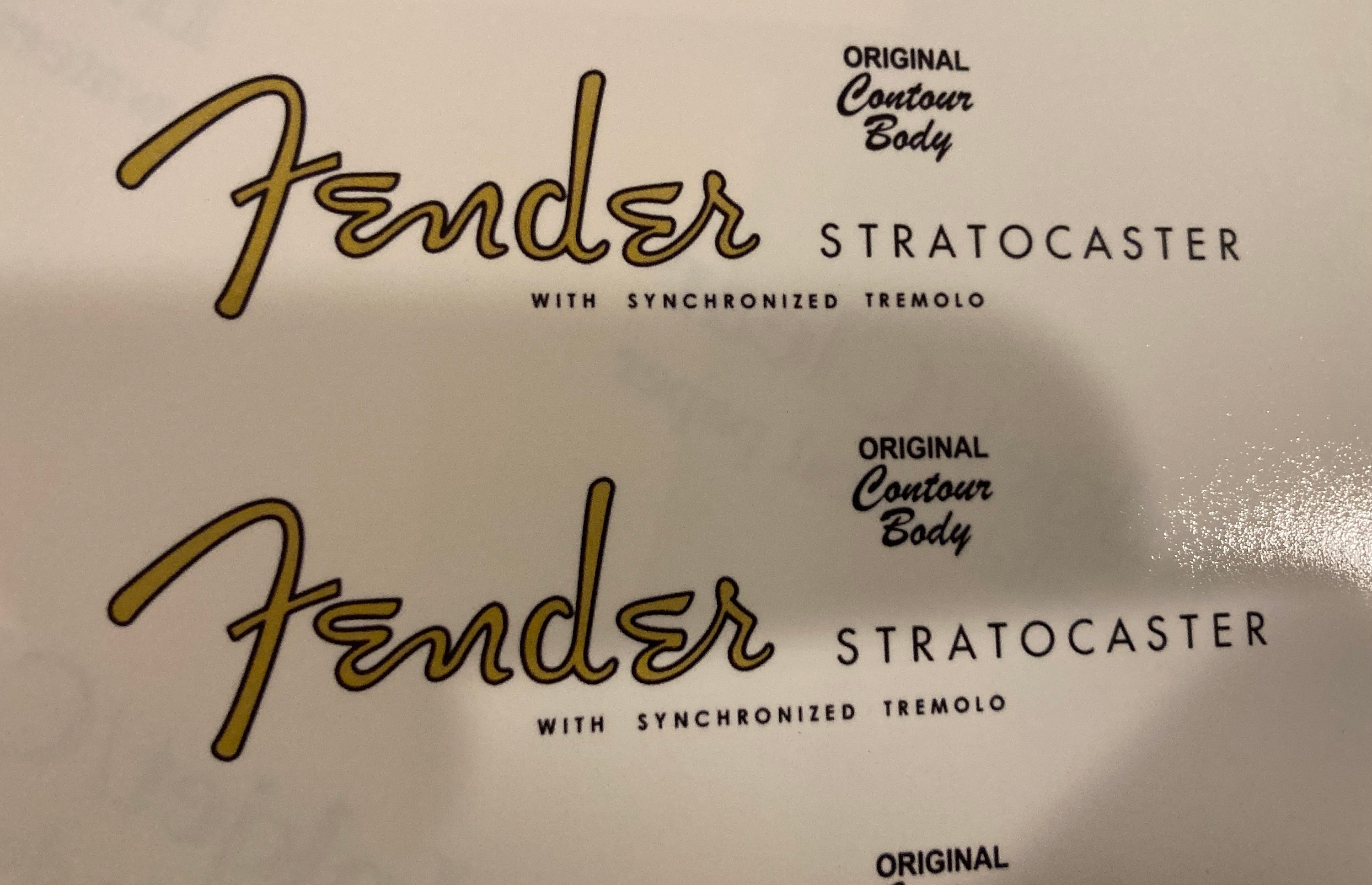Fender Spaghetti Stratocaster Gold Waterslide Headstock Decal (3 Count) - Etsy