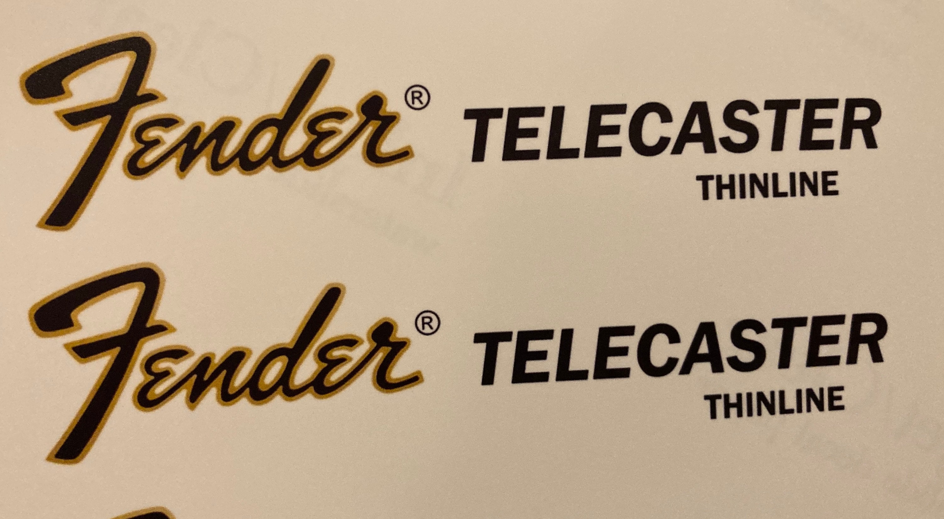 Fender Telecaster Thinline Waterslide Headstock Decal 3 Count - Etsy