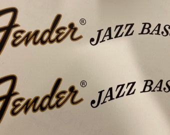 Fender Jazz Bass Waterslide Decals for Guitar Headstock set of 2 - Etsy