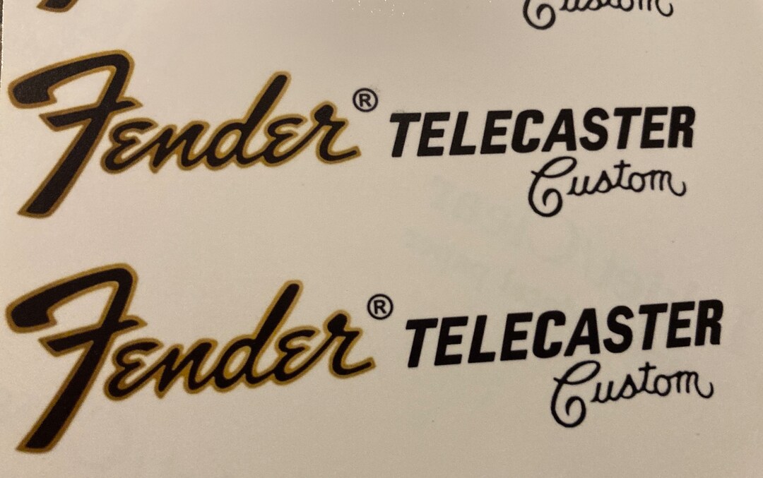 Fender Telecaster Custom Waterslide Headstock Decal (3 Count) - Etsy