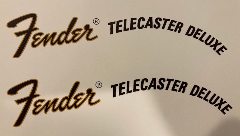 Fender Telecaster Deluxe Waterslide Headstock Decal (3 Count) - Etsy