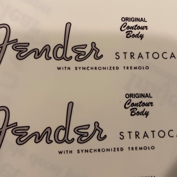 Fender Stratocaster Decal - Etsy