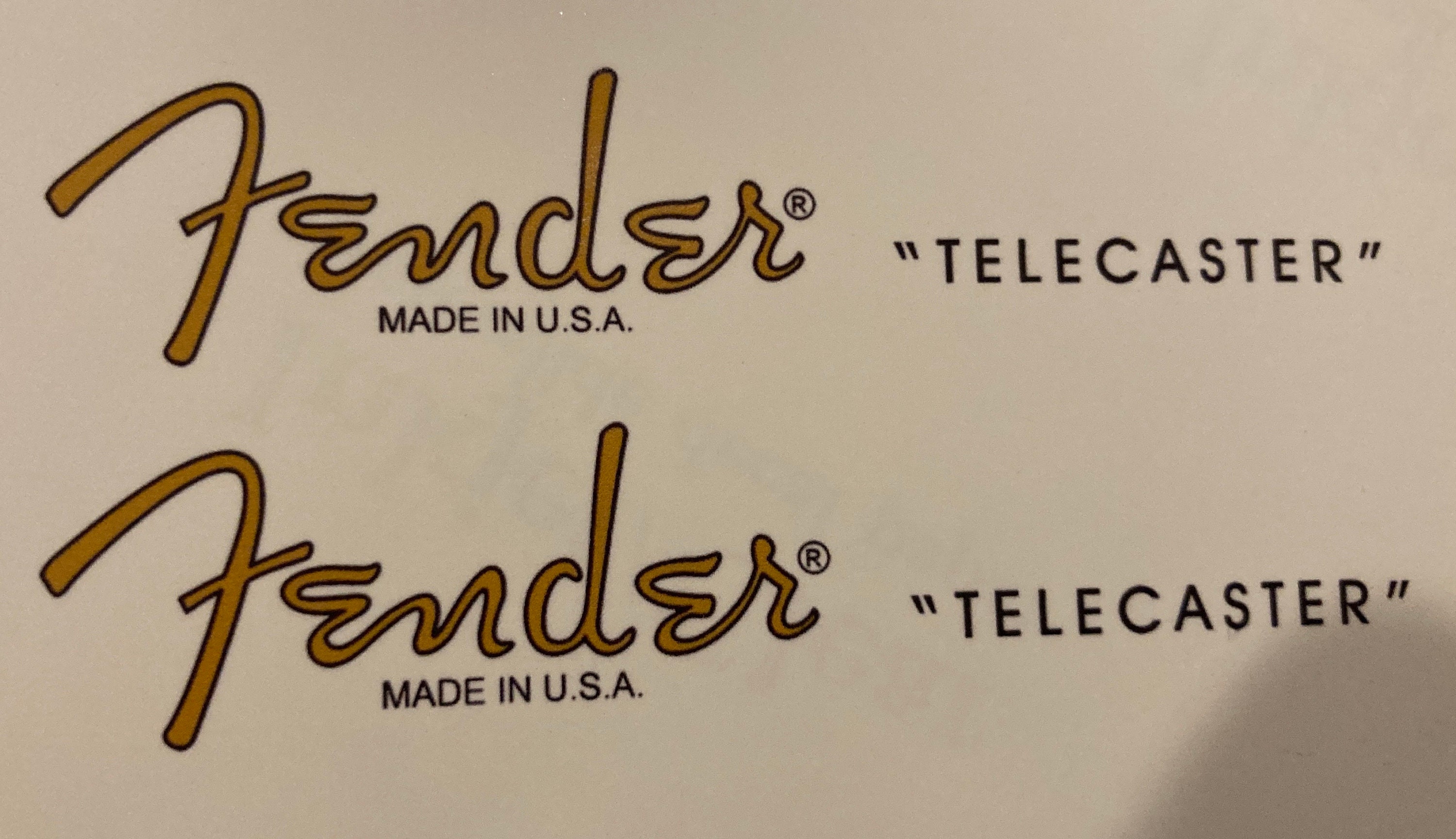 Fender Telecaster USA Gold Waterslide Headstock Decal (3 Count) - Etsy