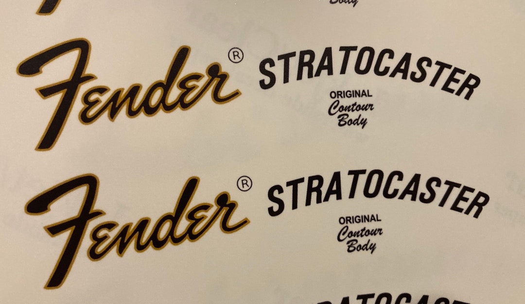 70s Fender Stratocaster Waterslide Headstock Decal (3 Count) - Etsy