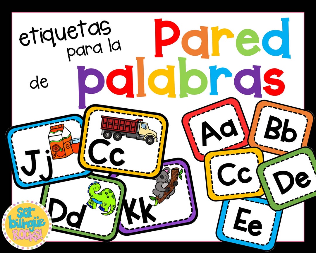 Pared De Palabras Arcoíris - Etsy