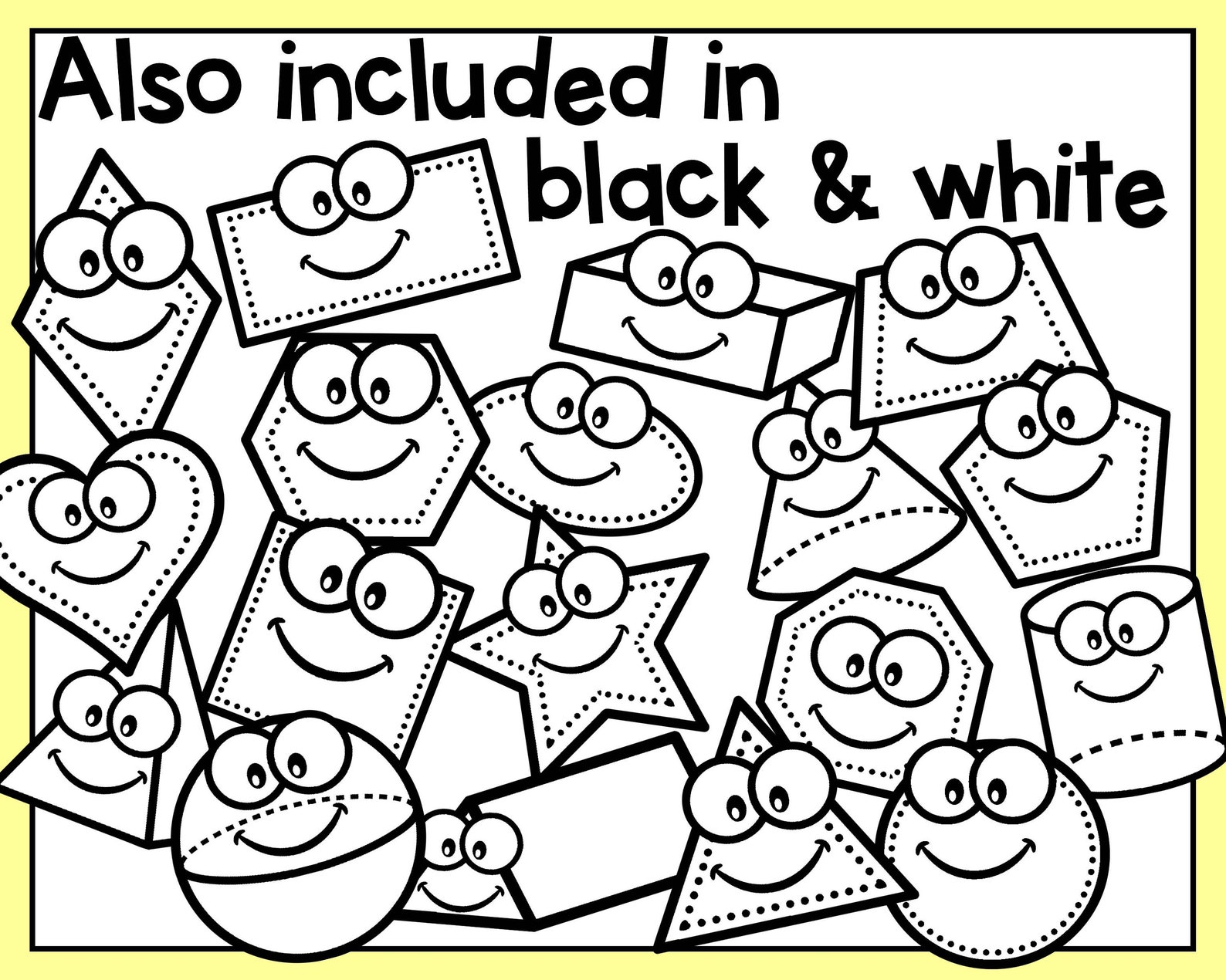 2D & 3D Shapes Clip Art - Etsy