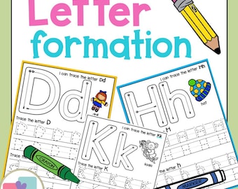 Letter Formation Alphabet Posters and Hand Tracing Letters | Seaside ...