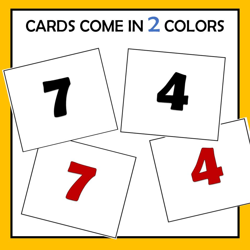 0-120 Number Flashcards - Etsy