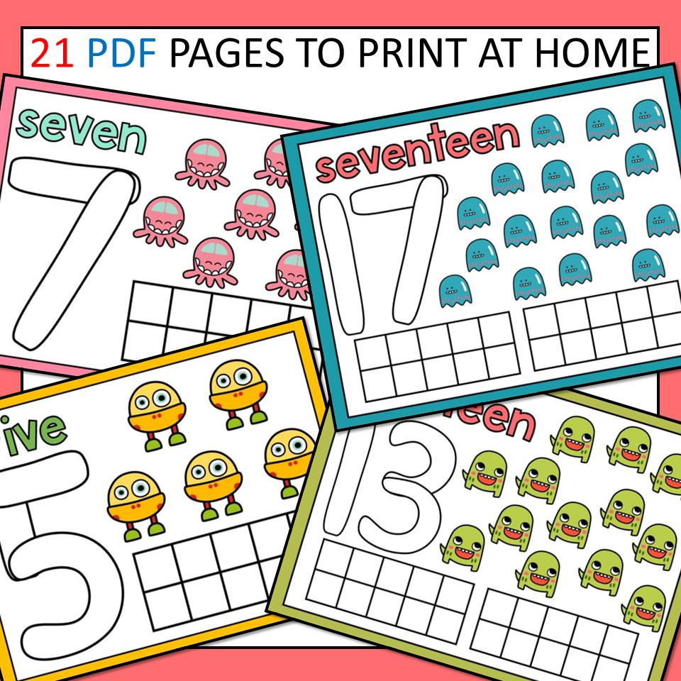 Playdough Number Mats - Etsy