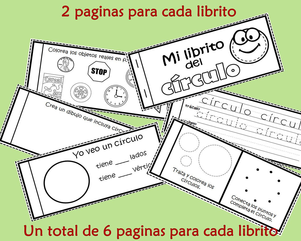 Libritos de figuras geométricas | Etsy