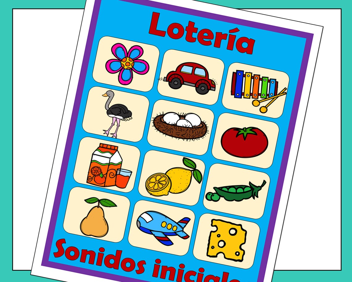 Loteria De Sonidos Iniciales | Etsy