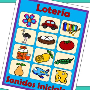 Loteria De Sonidos Iniciales - Etsy
