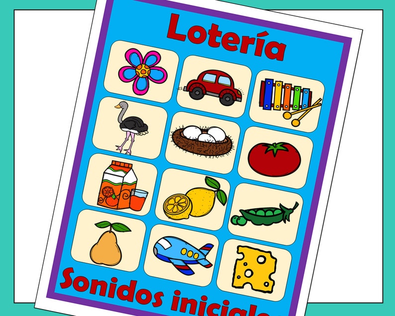 Loteria De Sonidos Iniciales | Etsy