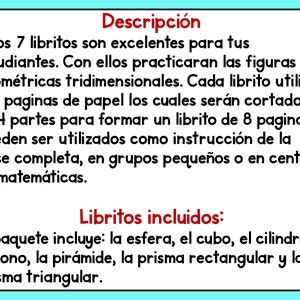 Libritos De Figuras Geométricas Tridimensionales - Etsy
