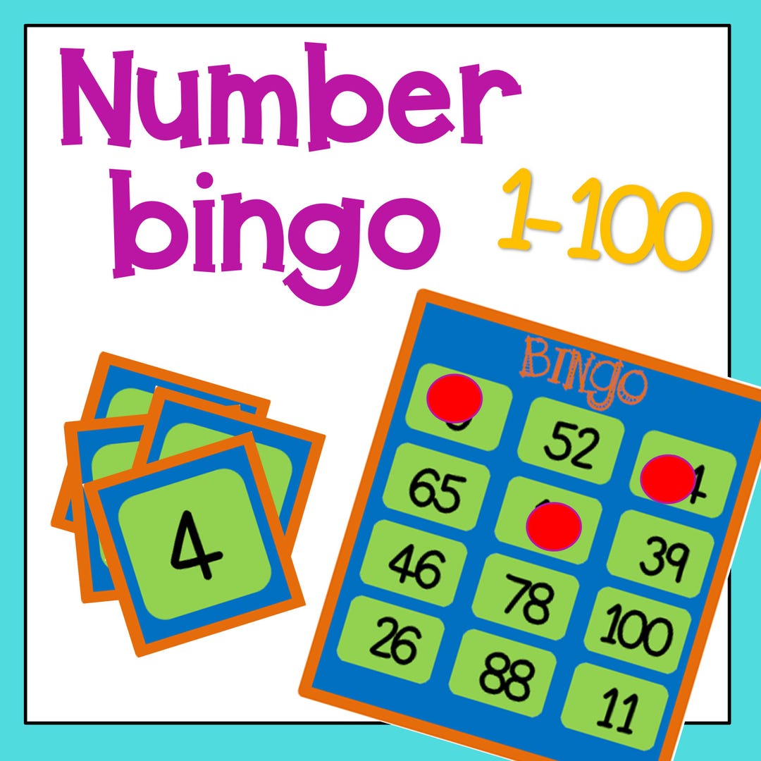 Number Bingo 1-100 - Etsy