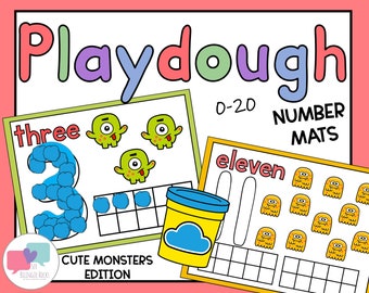 Playdough Number Mats - Etsy