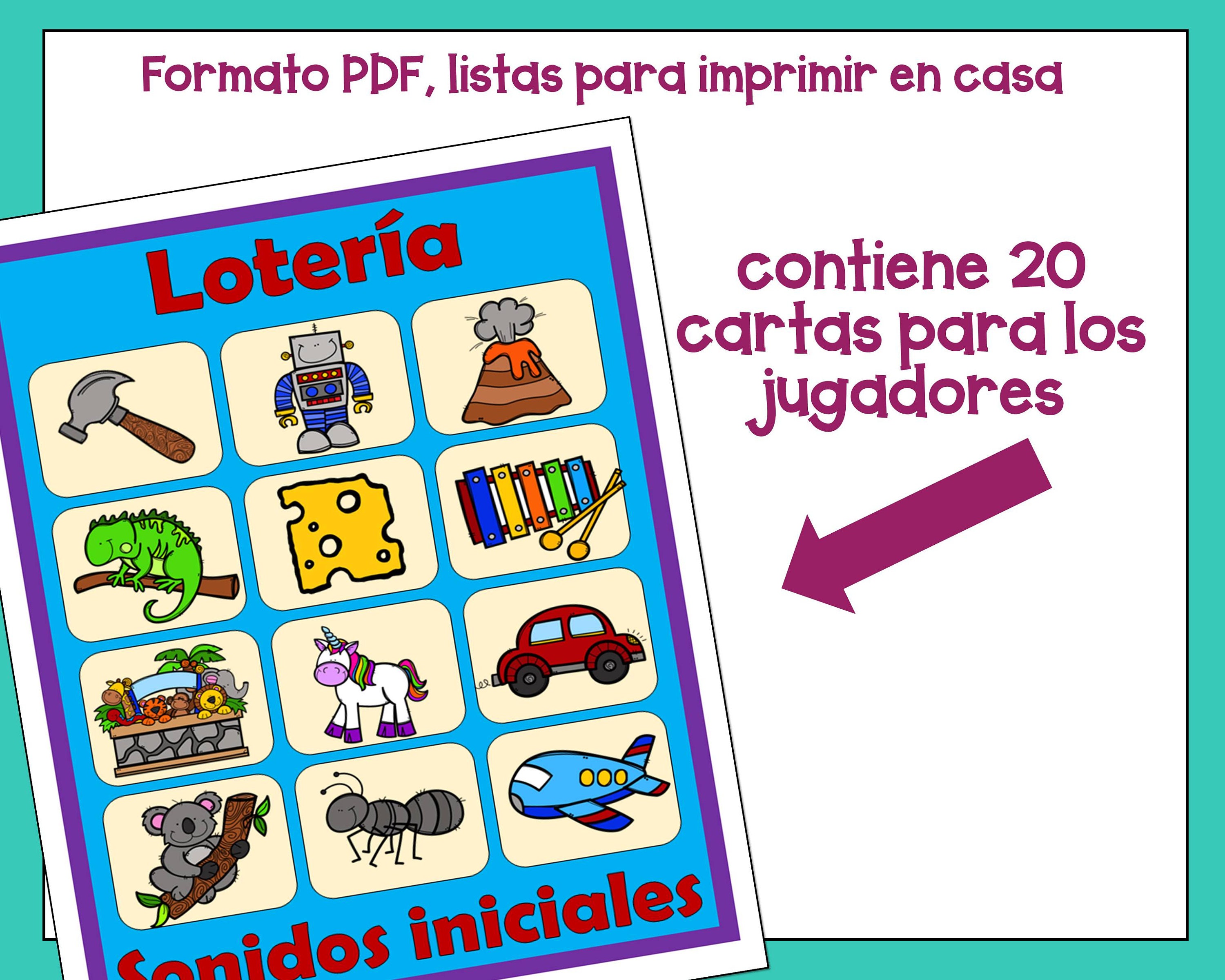 Loteria De Sonidos Iniciales - Etsy