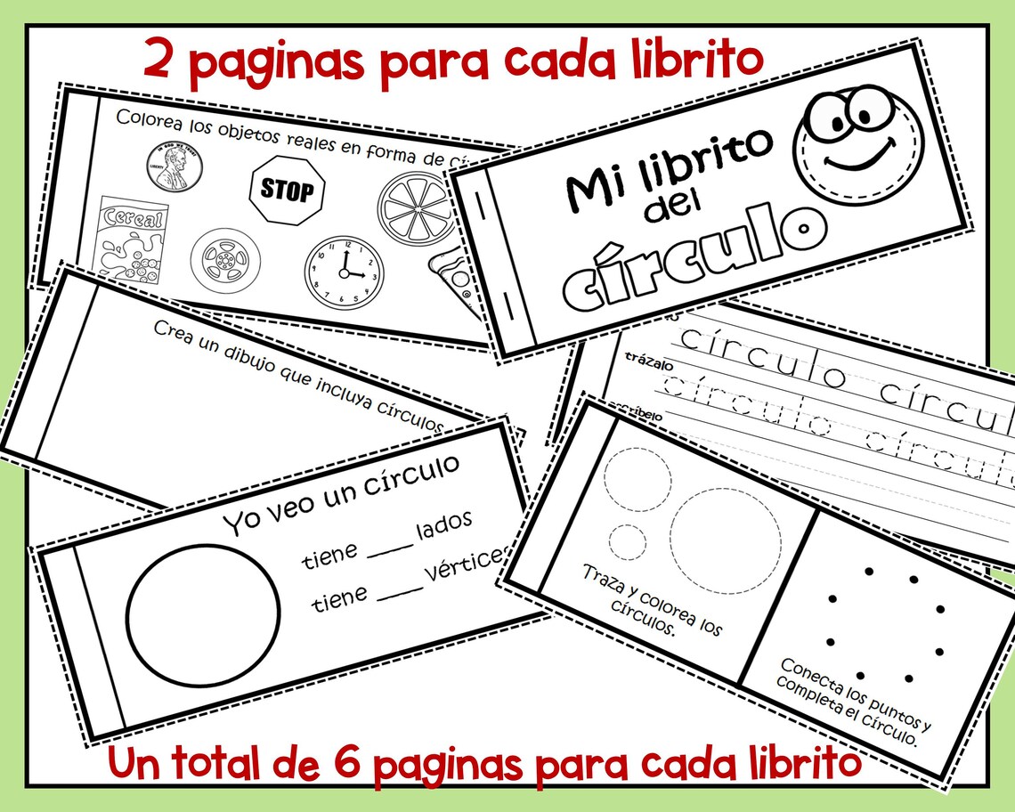 Libritos de figuras geométricas - Etsy México