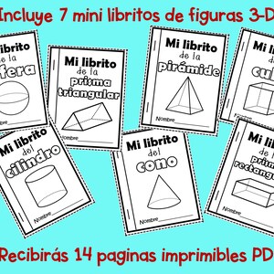 Libritos De Figuras Geométricas Tridimensionales - Etsy