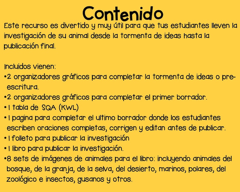 Investigacion De Animales - Etsy