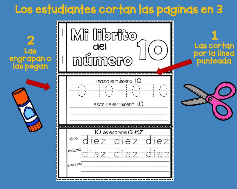Libritos De Números - Etsy