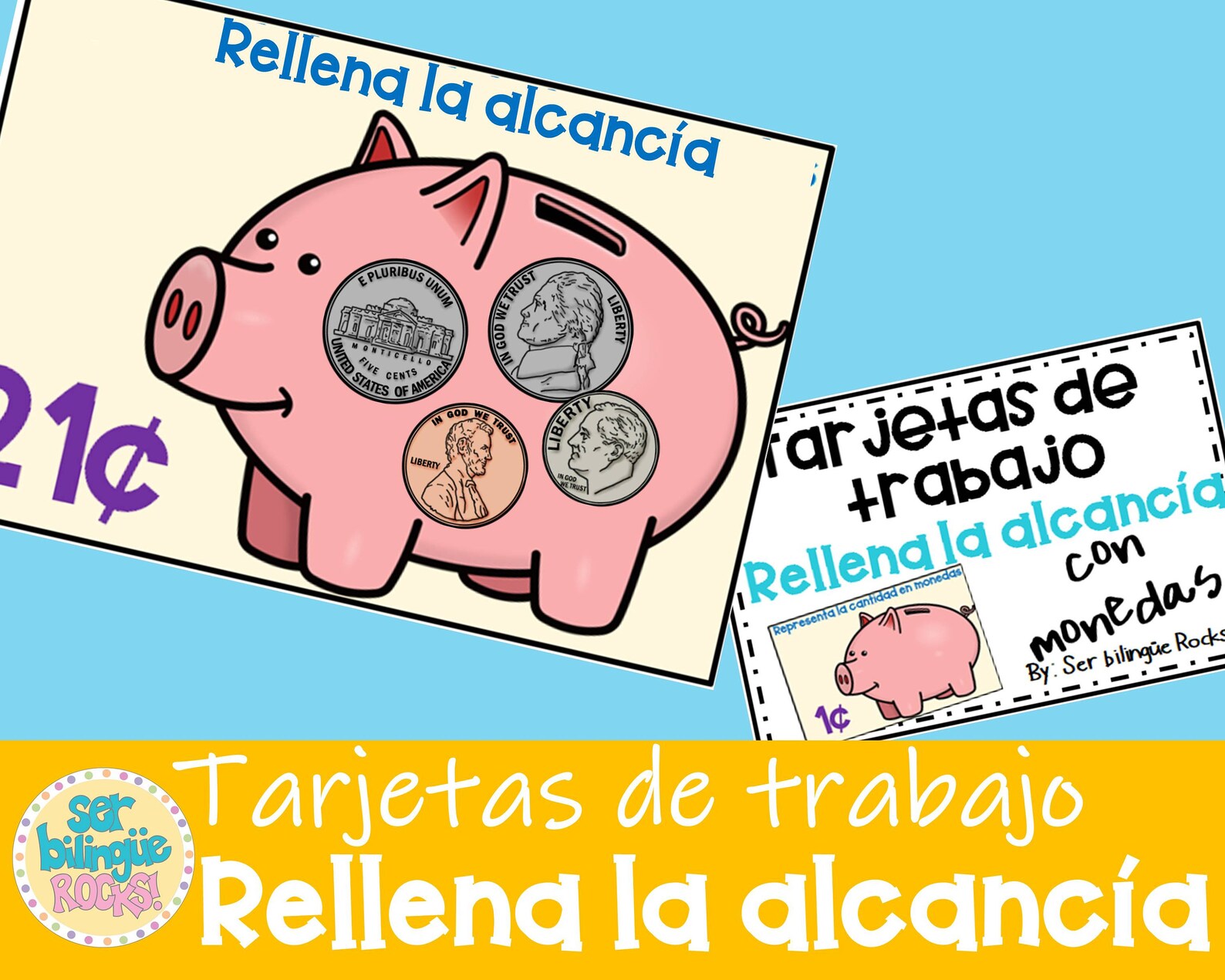 Tarjetas de trabajo rellena la alcancía | Etsy