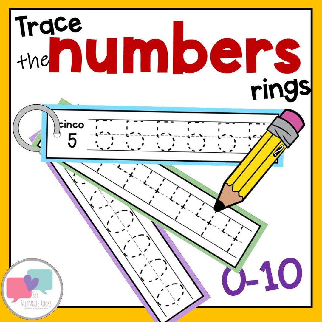 Number Tracing Ring Cards - Etsy