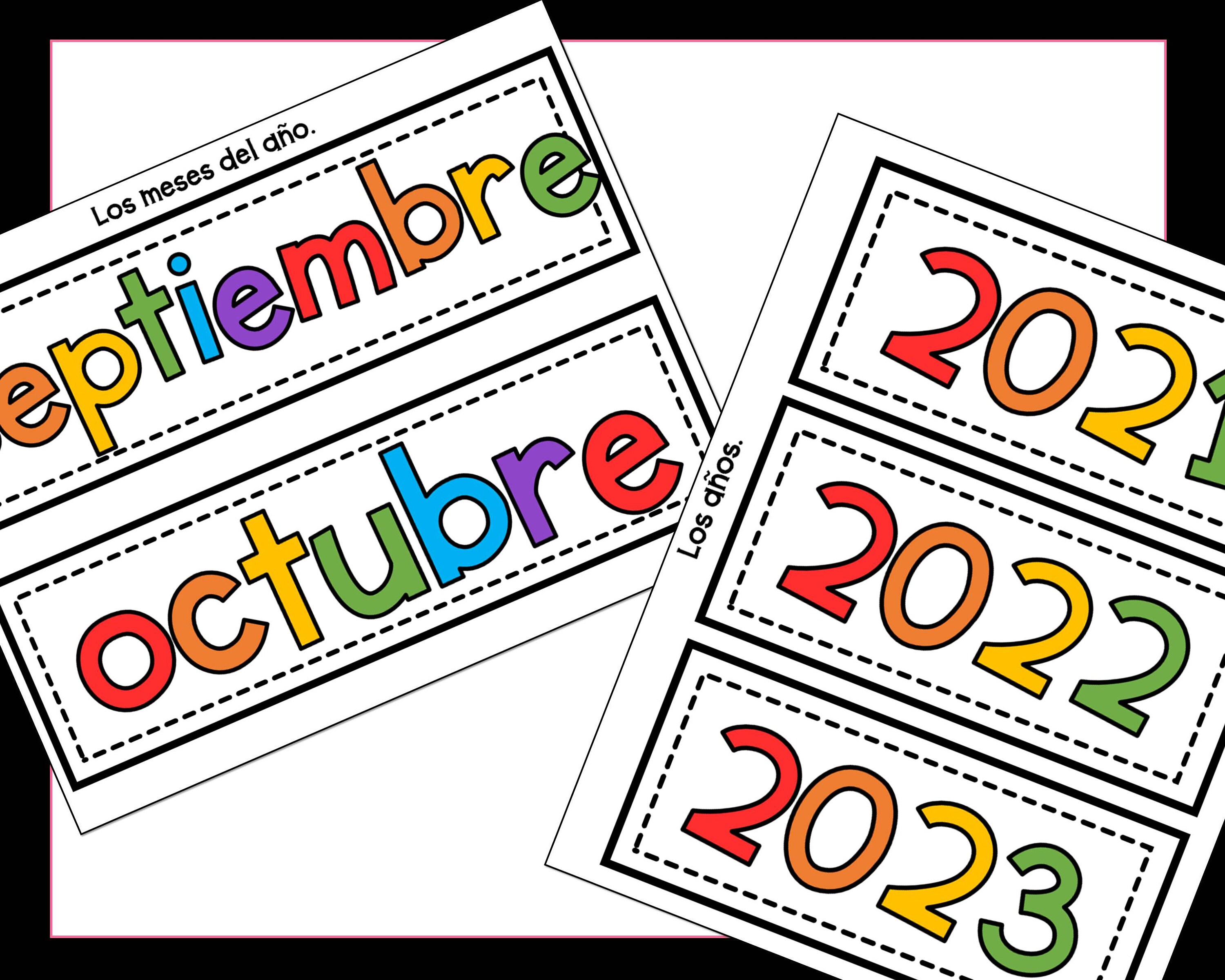 Calendario - Arcoíris - Etsy