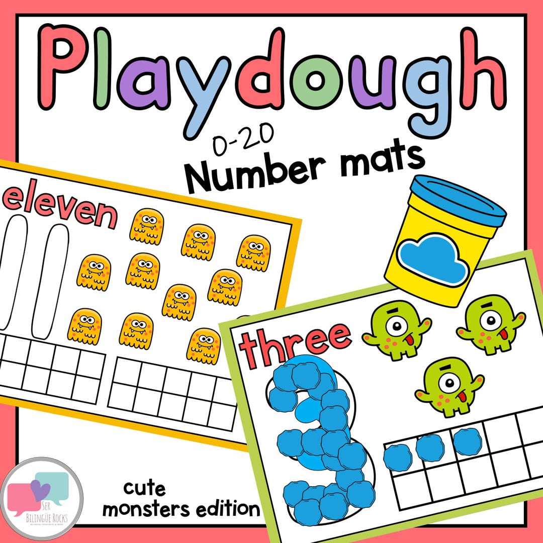 Playdough Number Mats - Etsy