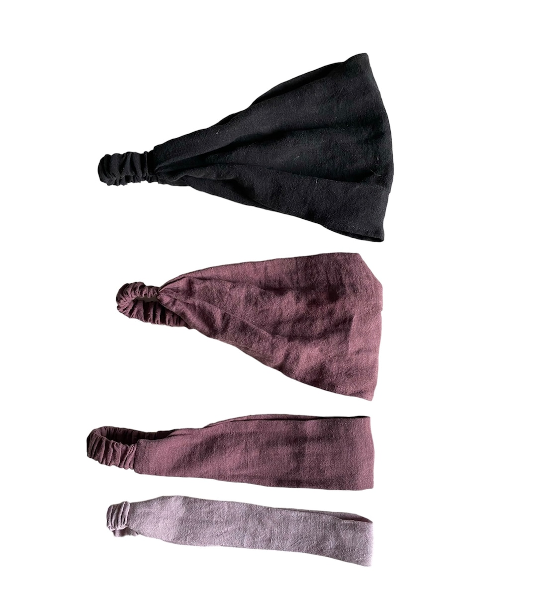 Linen Wide Expandable Headband, Adjustable Headband for Men + Women ...