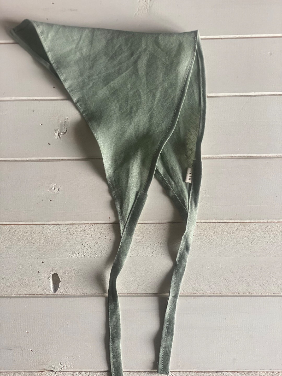 Linen Headscarf, Linen Bandana, Unisex Linen Triangle Scarf ...