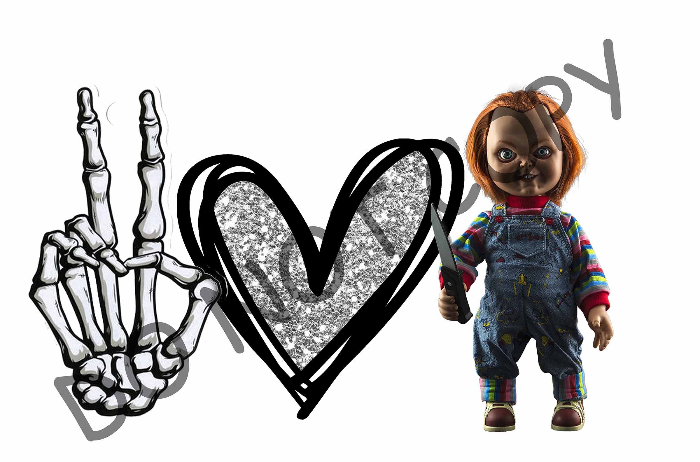 Peace Love Chucky Png,halloween Png,horror Movie Png,serial Killer Png ...