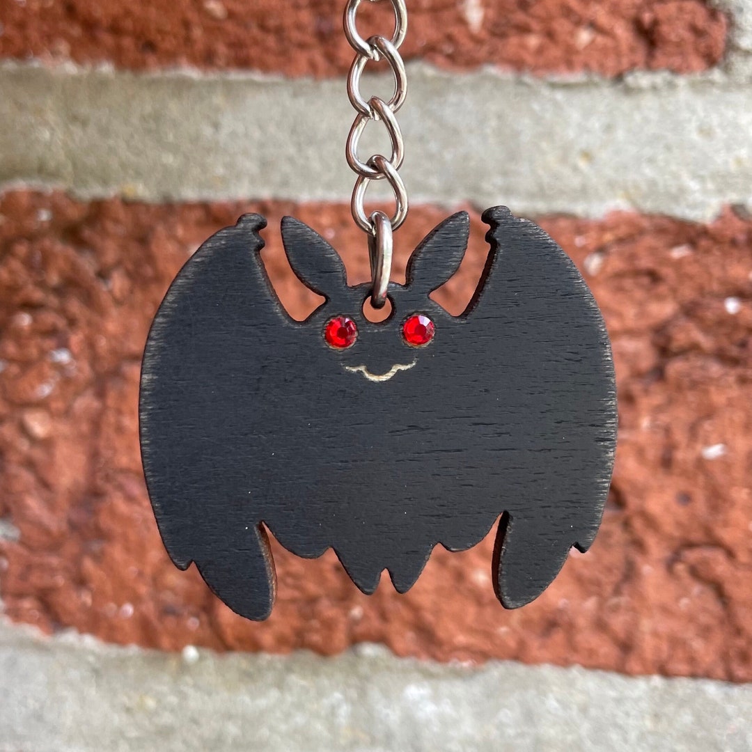 Wooden Mothman - Keychain - Etsy