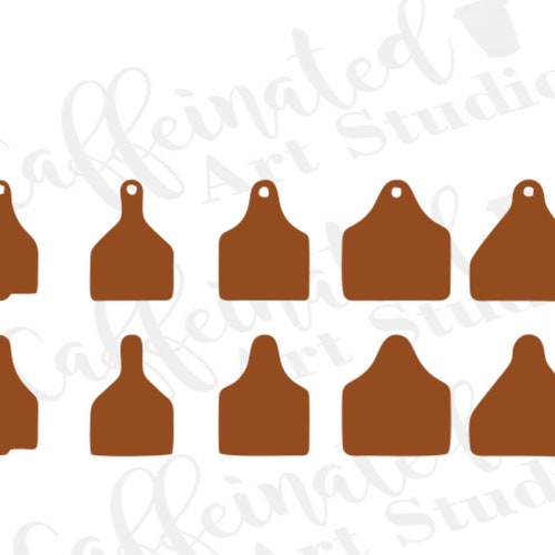 Cow Ear Tag Svg / Cow Ear Tags Earrings Template Svg / Cow Ear - Etsy