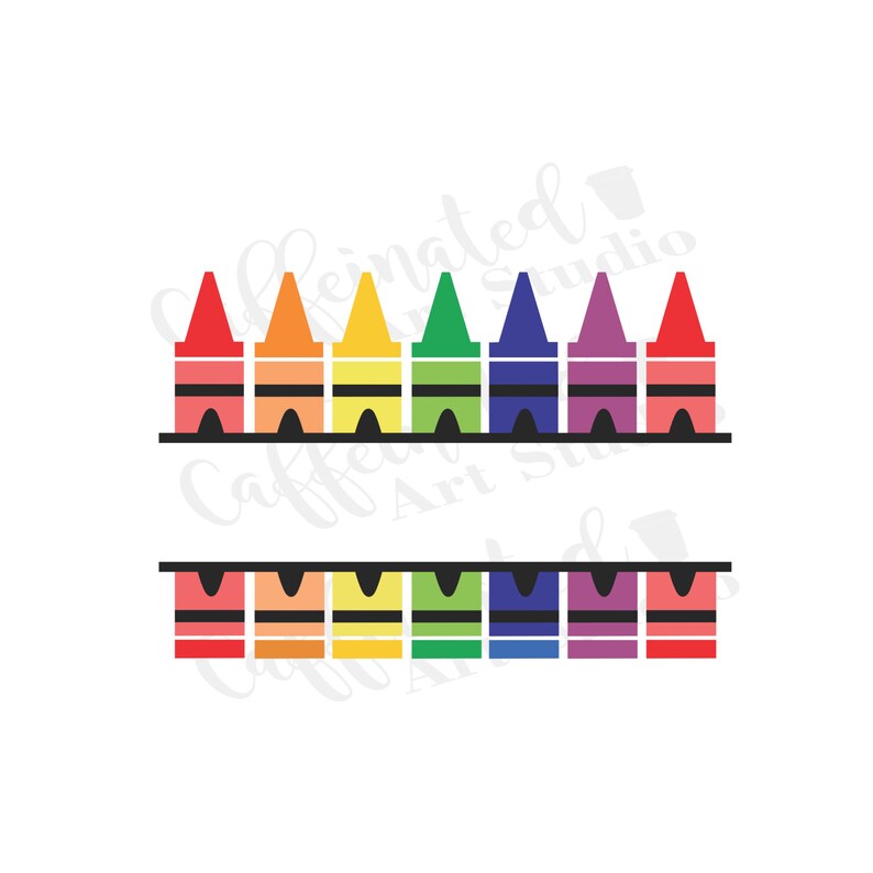 Crayon Svg / Split Crayon Svg / Coloring Crayons Svg / Crayon Split ...