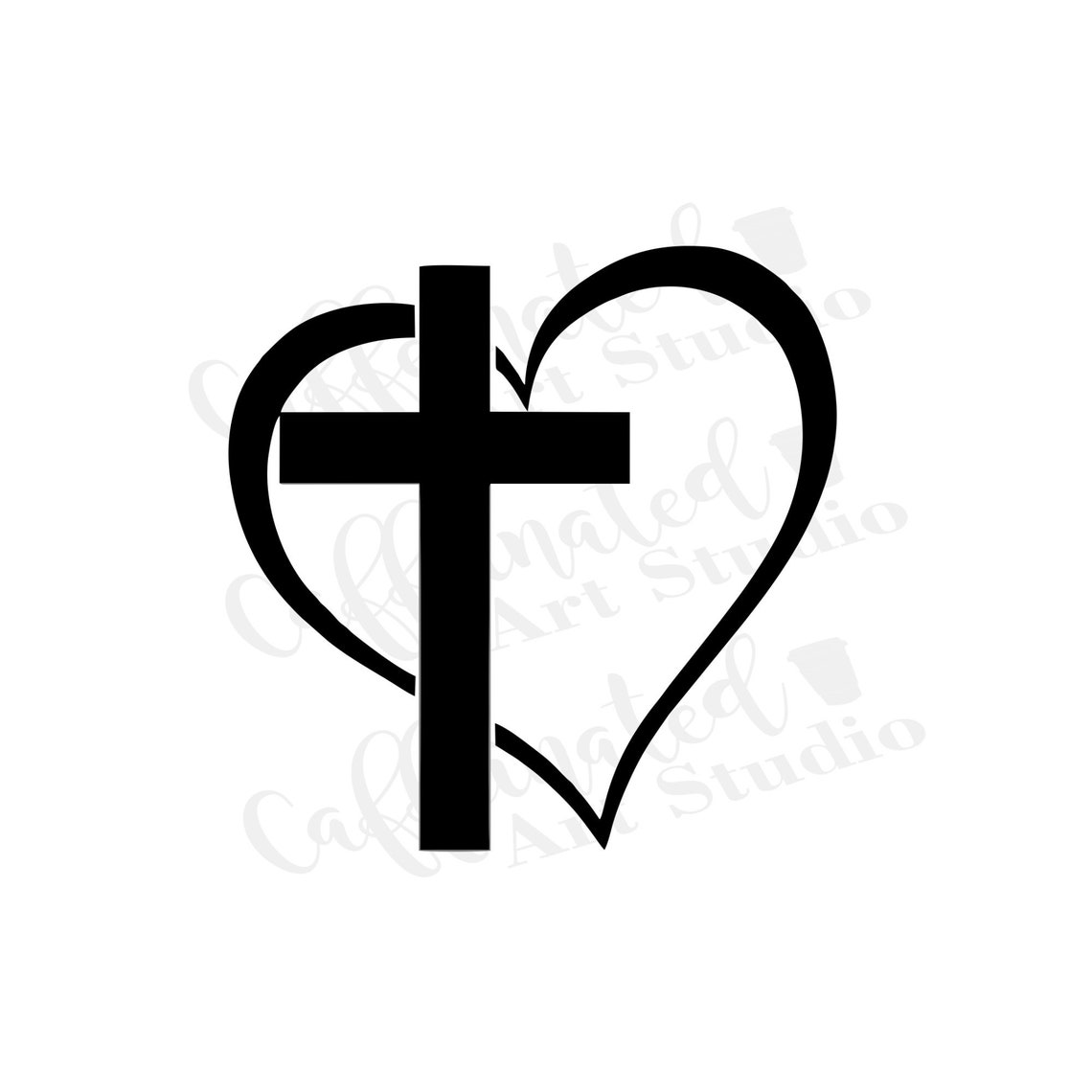 Cross Svg / Cross Heart Svg / Heart Cross Svg / Digital - Etsy