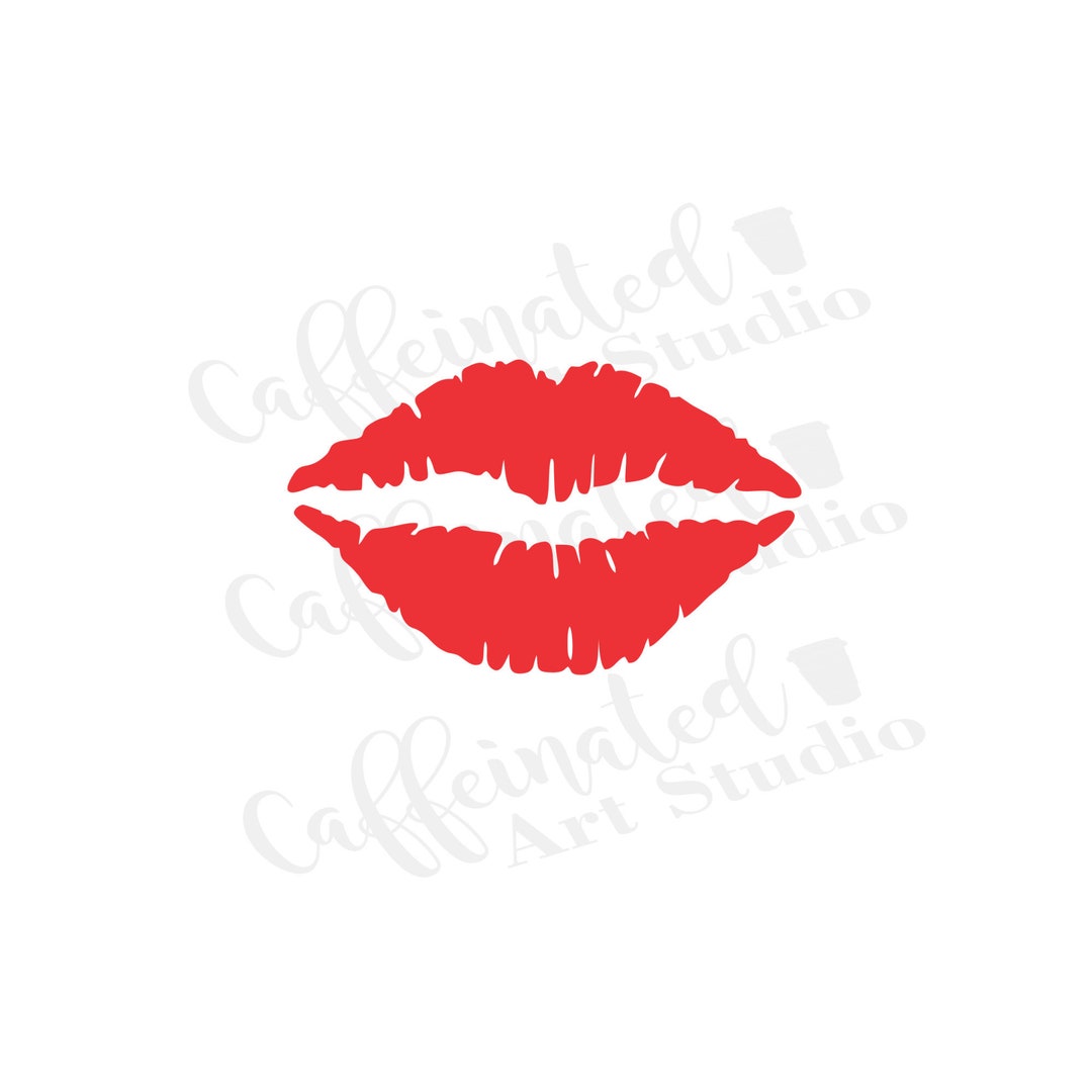 Kiss Lips Svg / Lips Svg / Distressed Lips Svg / Valentines Day Svg ...